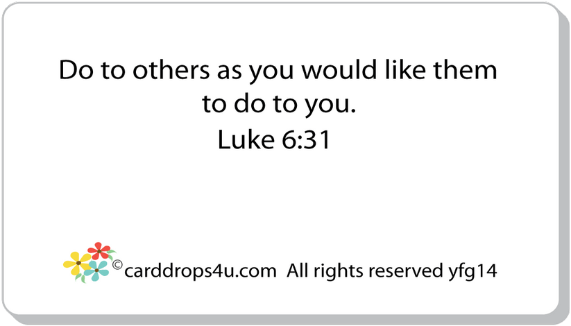 Do to Others - Luke 6:31 Kids Bible Card – CardDrops4U