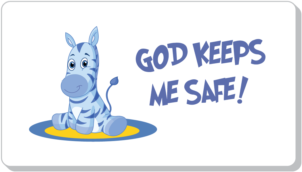 God Keeps Me Safe - Psalm 56:3 Kids Bible Card – CardDrops4U
